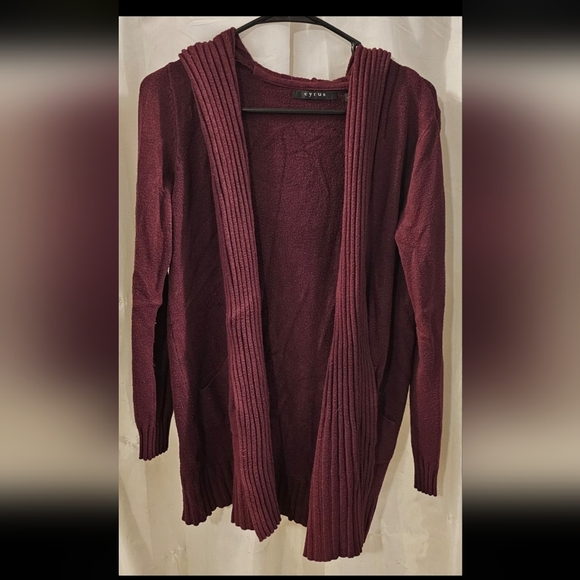 Cyrus | Sweaters | Cyrus Rich Maroon Openfront Hooded Cardigan | Poshmark